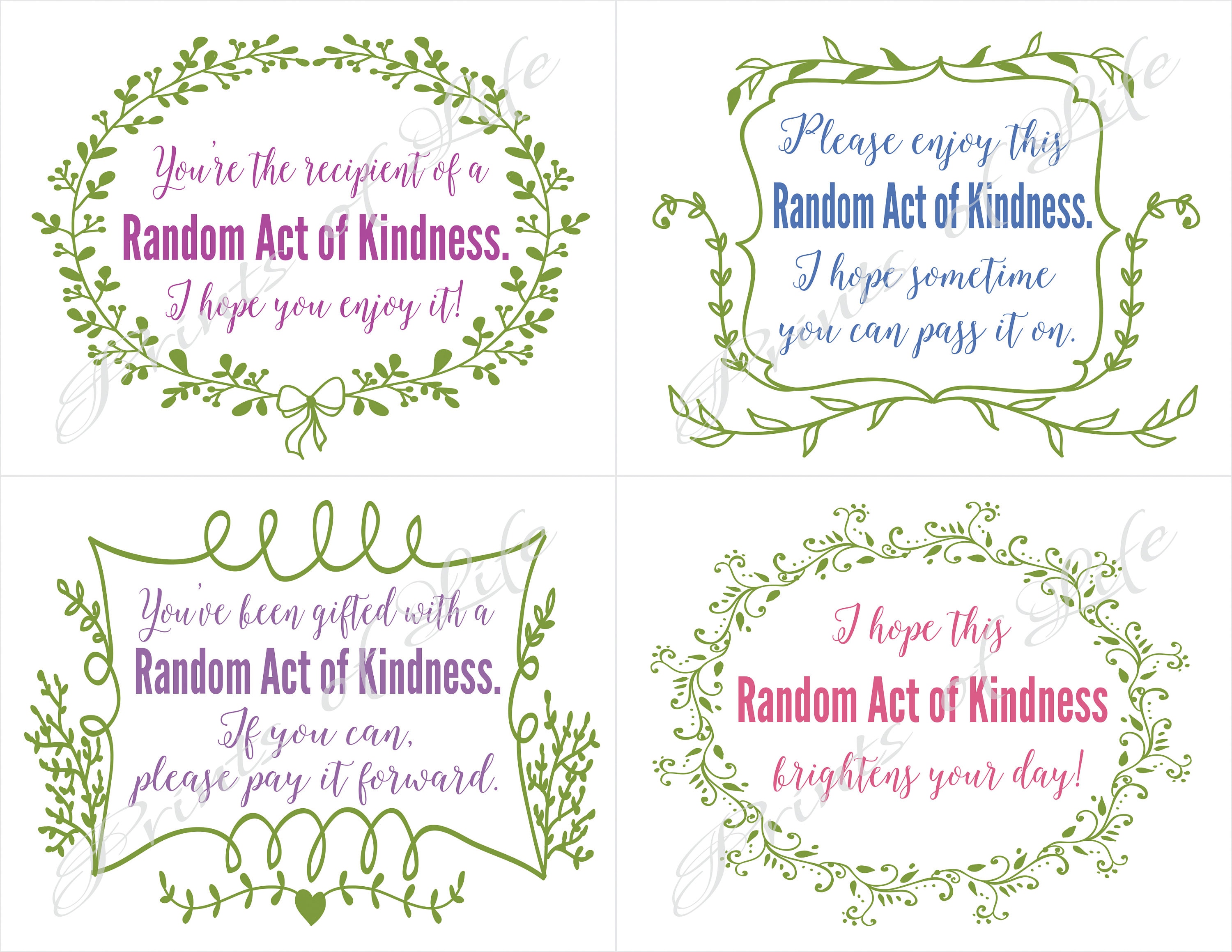 Christian Random Acts Of Kindness Printable Random Acts Of Kindness