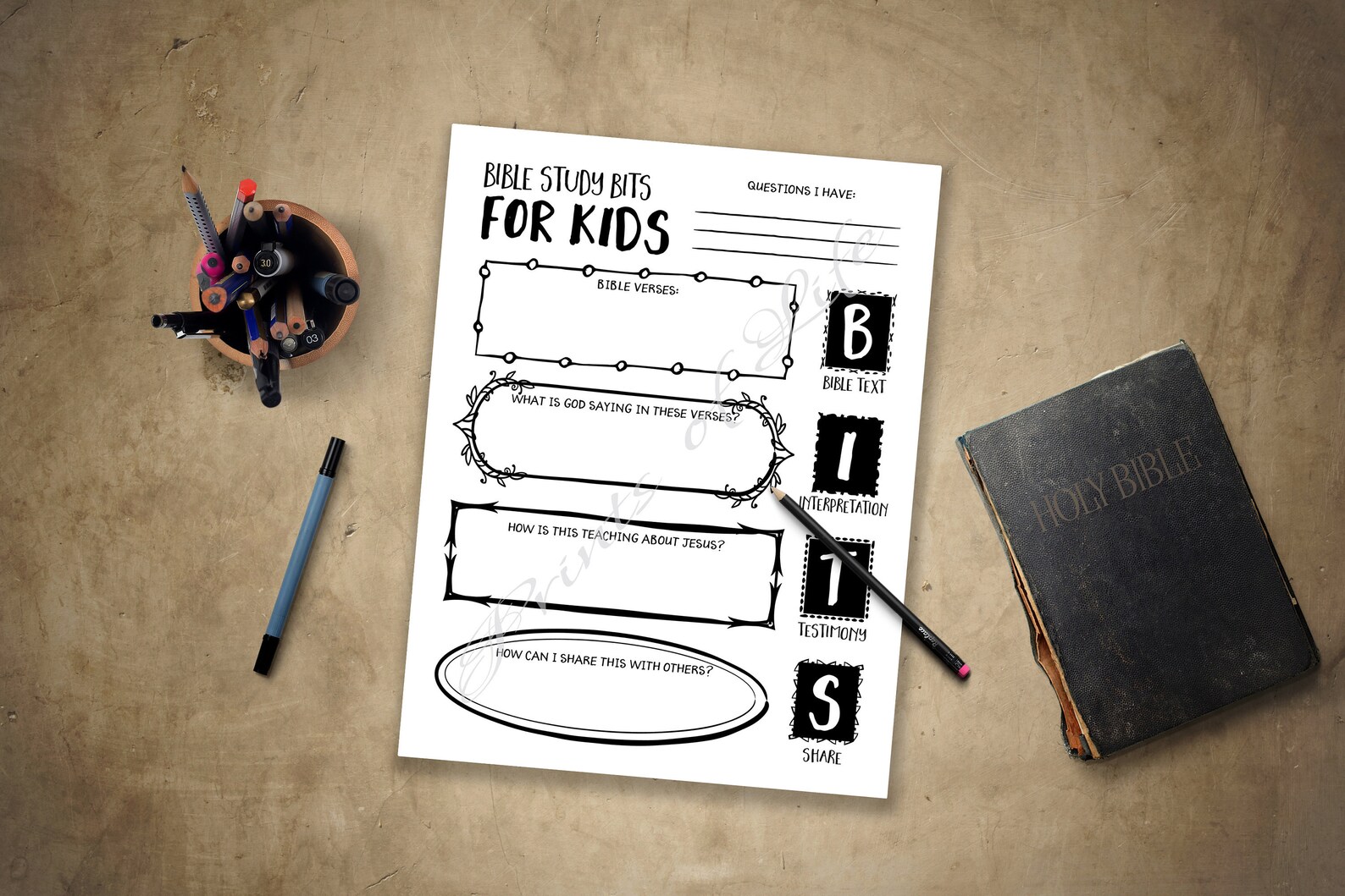 Bible Study Journal Notes for Kids. BITS. Boys girls youth | Etsy