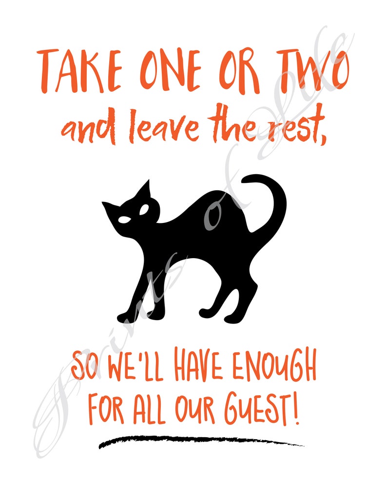 Take One or Two. Instant Download Printable. Halloween Print. - Etsy