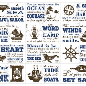 Nautical Notes. Lunch Box Cards. Instant Download Printable. Memory ...