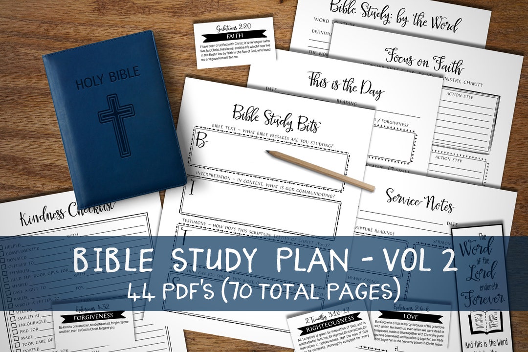 Bible Study Planner - Volume 2. Instant Download Printable. Service ...