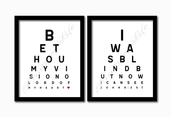 Set of 2 Eye Chart Printables. Instant Download PDF JPG - Etsy
