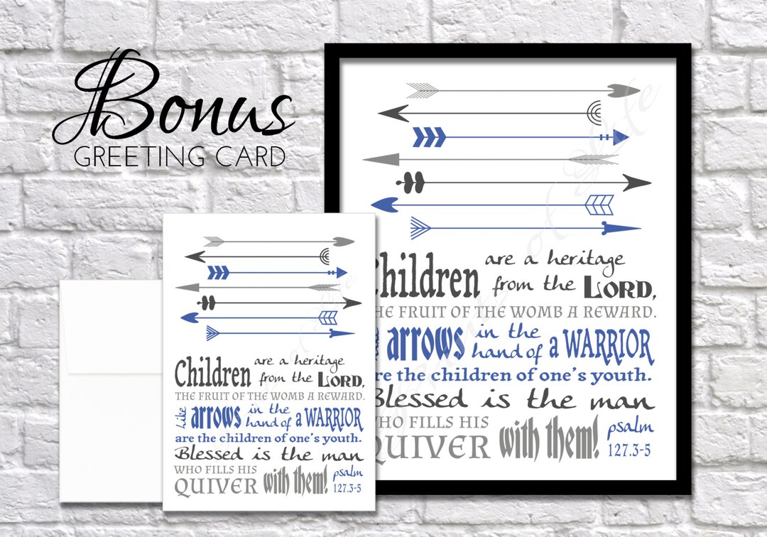 Children Are a Heritage. Psalm 127:3-5 Printable. Christian Wall Art ...