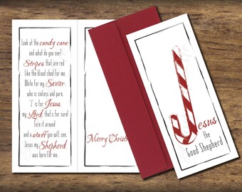 Legend of the Candy Cane Card for Witnessing at Christmas - Etsy Canada