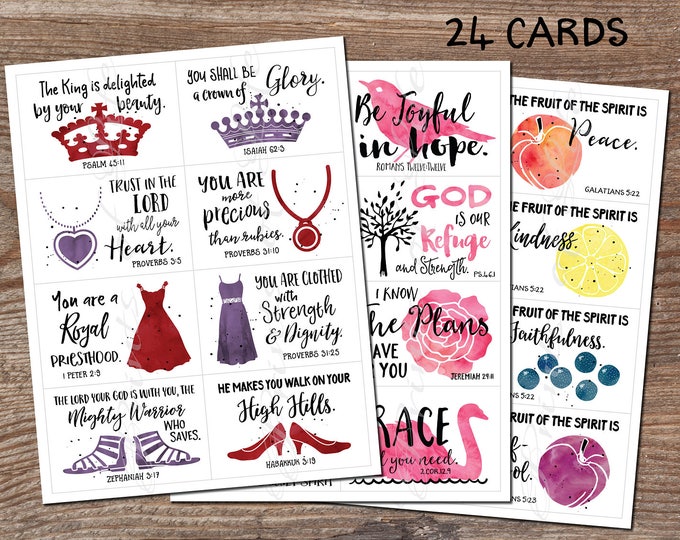 Lunch Box Notes. Set 8. Girls Scripture. Instant Download Printable PDF ...