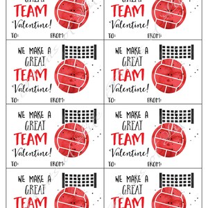 Red Volleyball. Kids Valentine Cards. Sports Valentines Day. Boys Girls ...