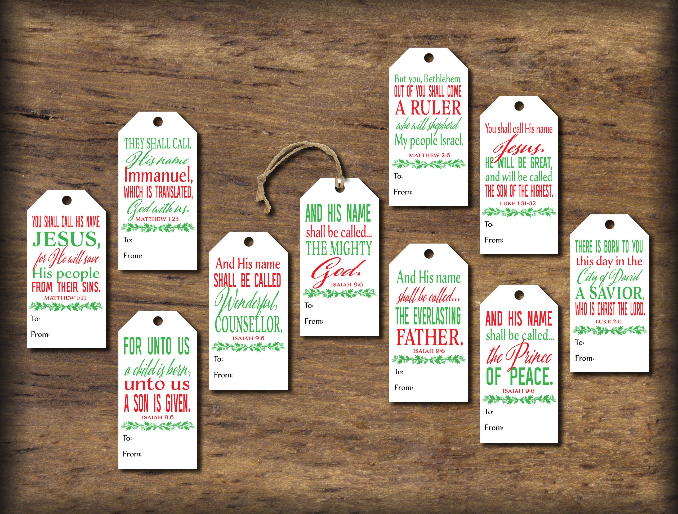 Christian Name Tags Printable