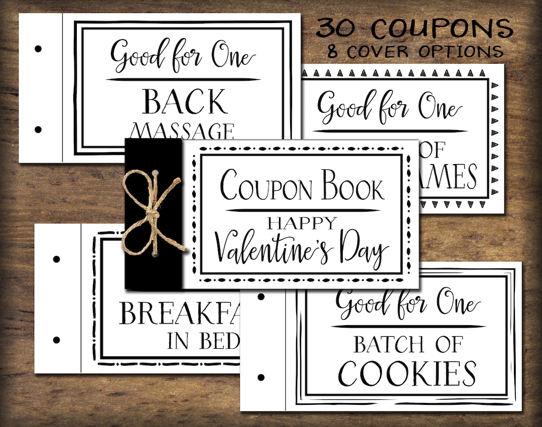 Coupon Book. Printable Gift Idea. Instant Download. DIY PDF. Digital ...