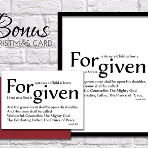 For Given. Instant Download Printable. for Unto Us a Child is Born ...