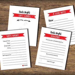 Date Night Idea Bundle. Instant Download Printable. 5 Senses Gift Tags ...