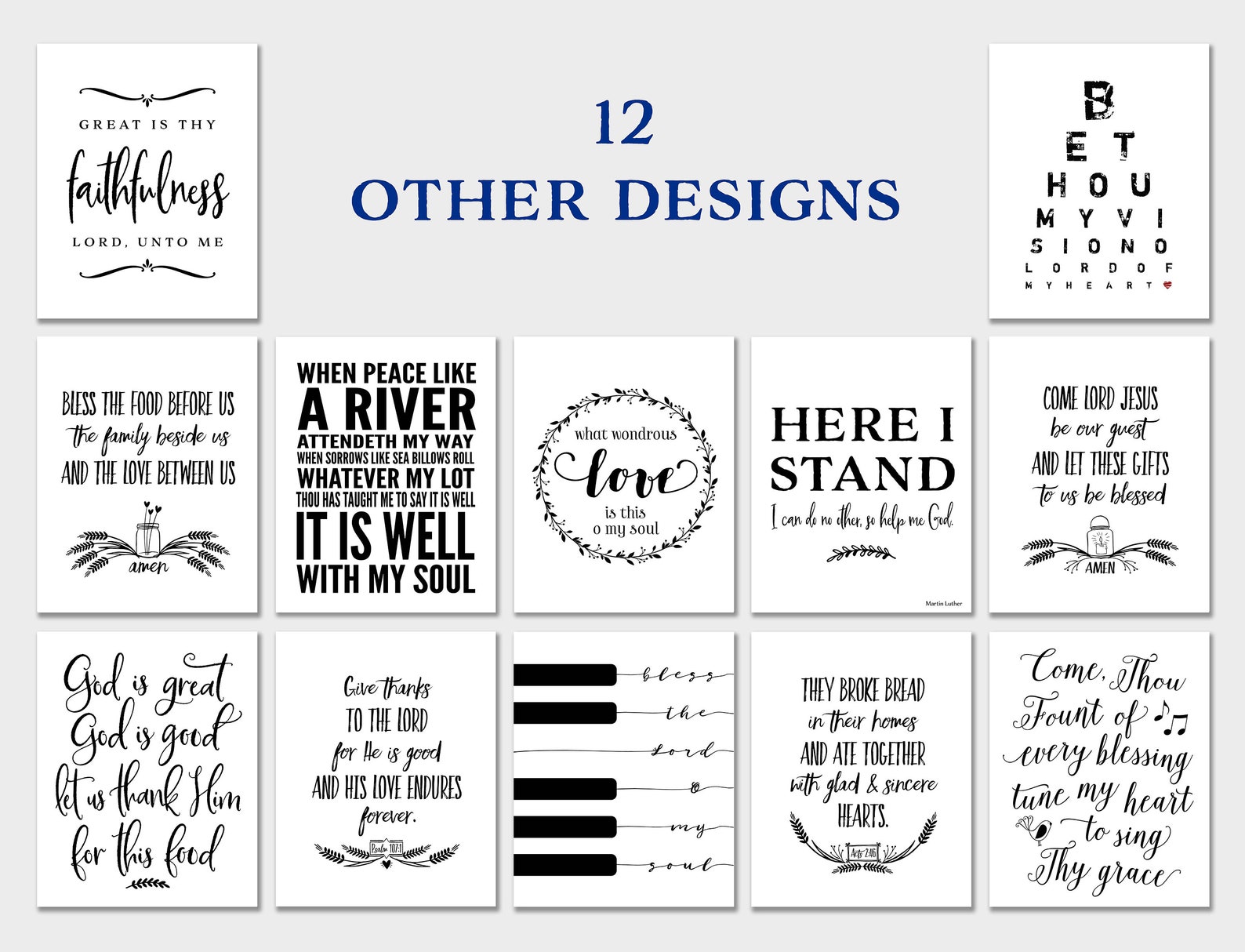 BUNDLE Christian Wall Art. Instant Download Print. Printable - Etsy