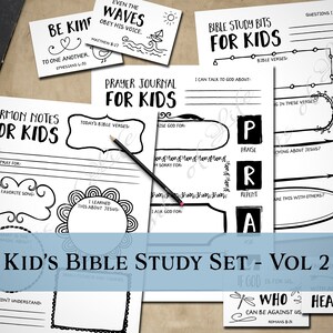 Bible Study Bundle for Children. Instant Download Printable. Worship ...