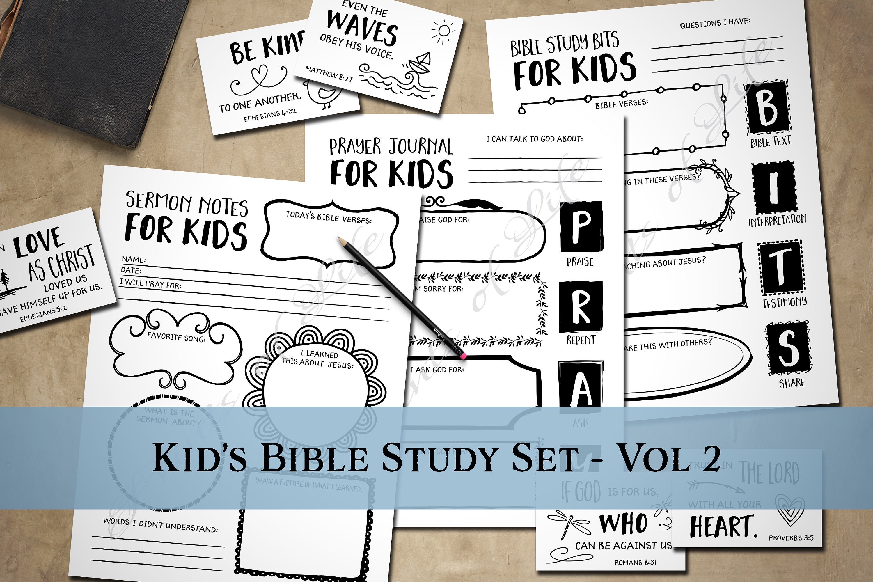 Bible Study Bundle for Children. Instant Download Printable. Worship ...