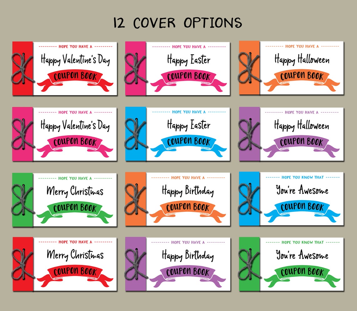 Kids Coupon Book. Printable Gift Idea. Instant Download. | Etsy