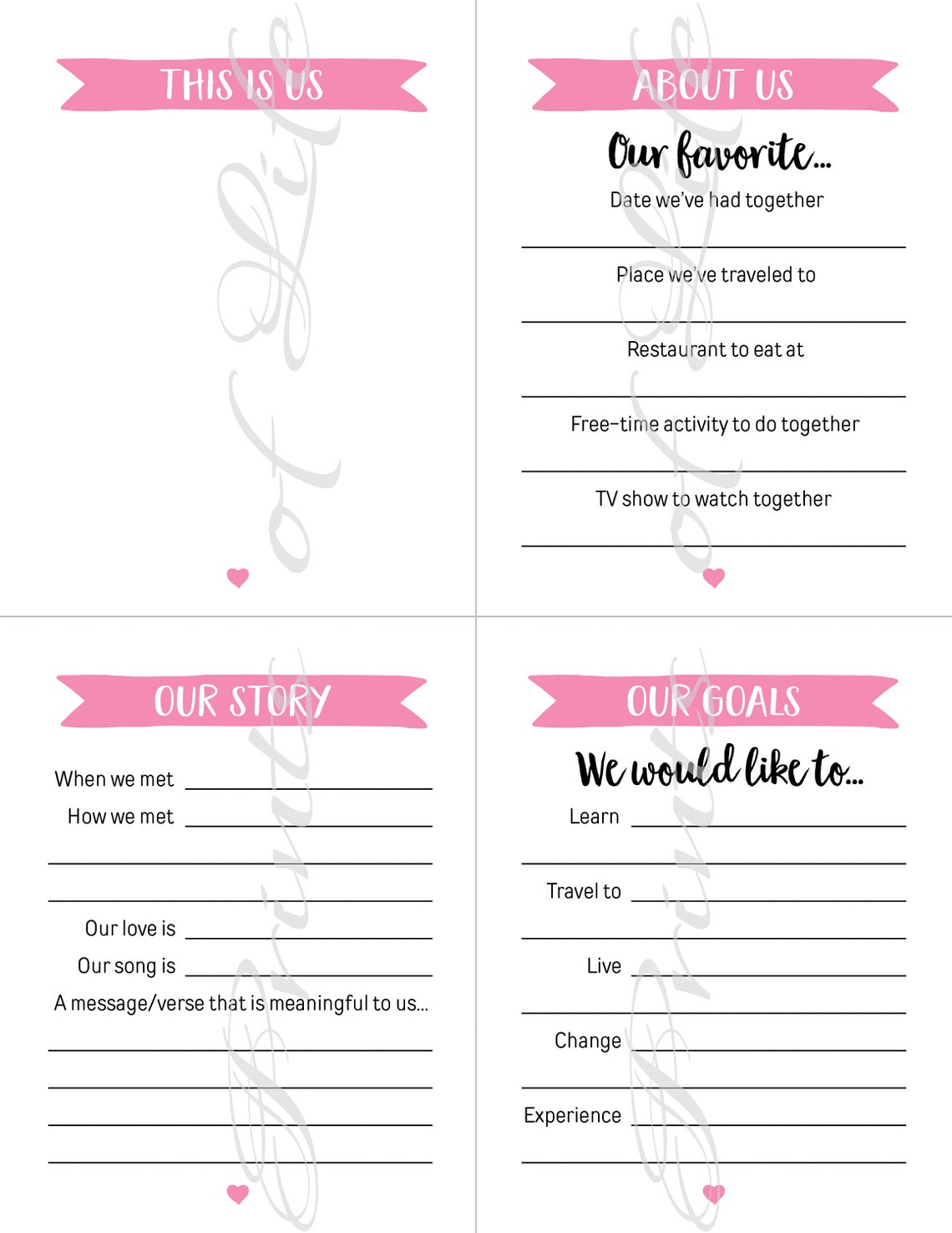 Time Capsule. Date Night Idea. Instant download printable. | Etsy