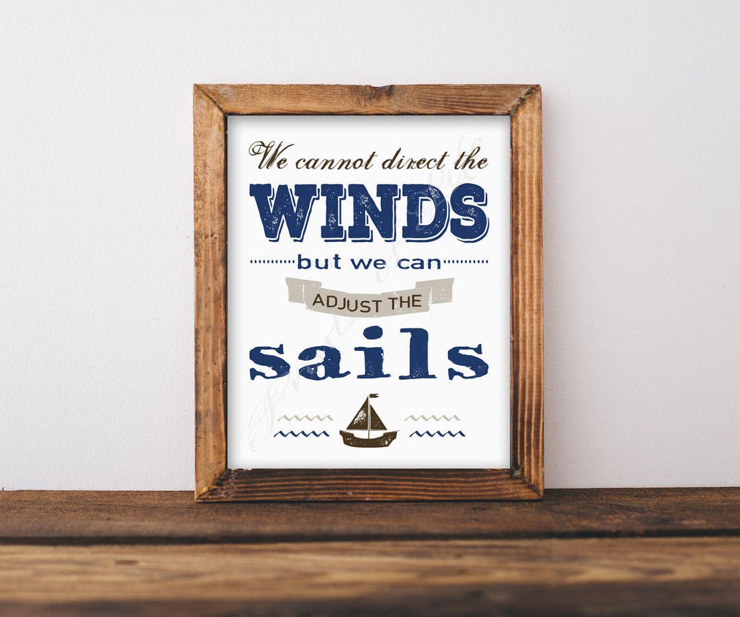 Nautical Quote. We Cannot Direct the Winds but We Can Adjust the Sails ...