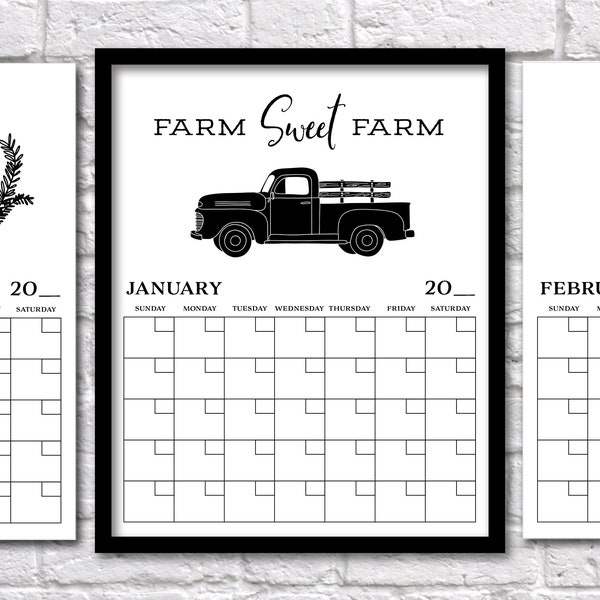 Printable Chicken Calendar - Etsy