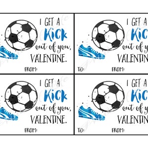 Soccer Kids Valentine Cards. Sports Valentines Day. Boys Girls. Instant ...
