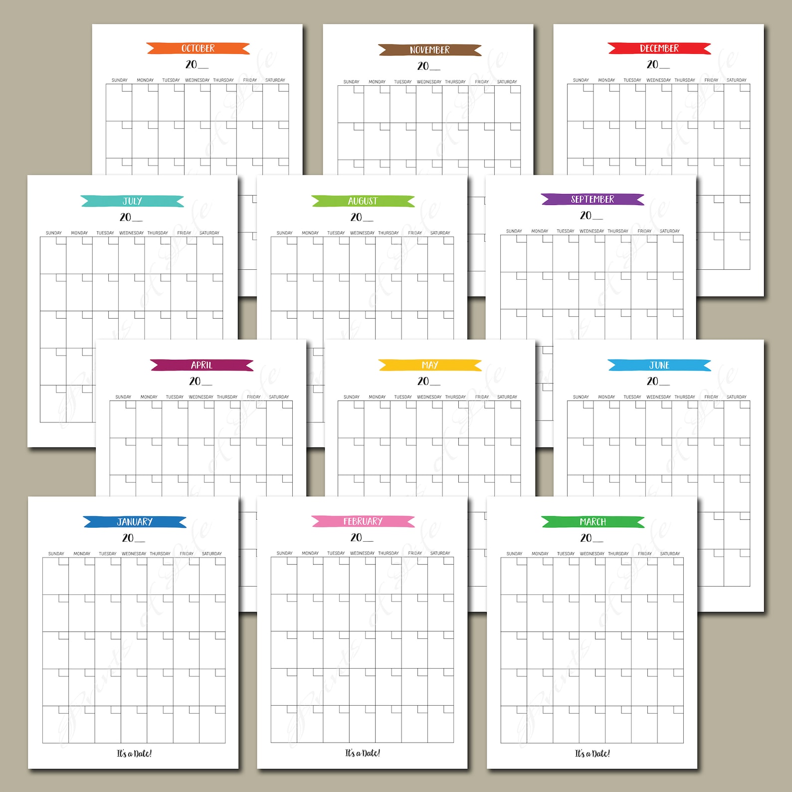 Date Night Planning Kit. Instant Download Printable. Calendar - Etsy