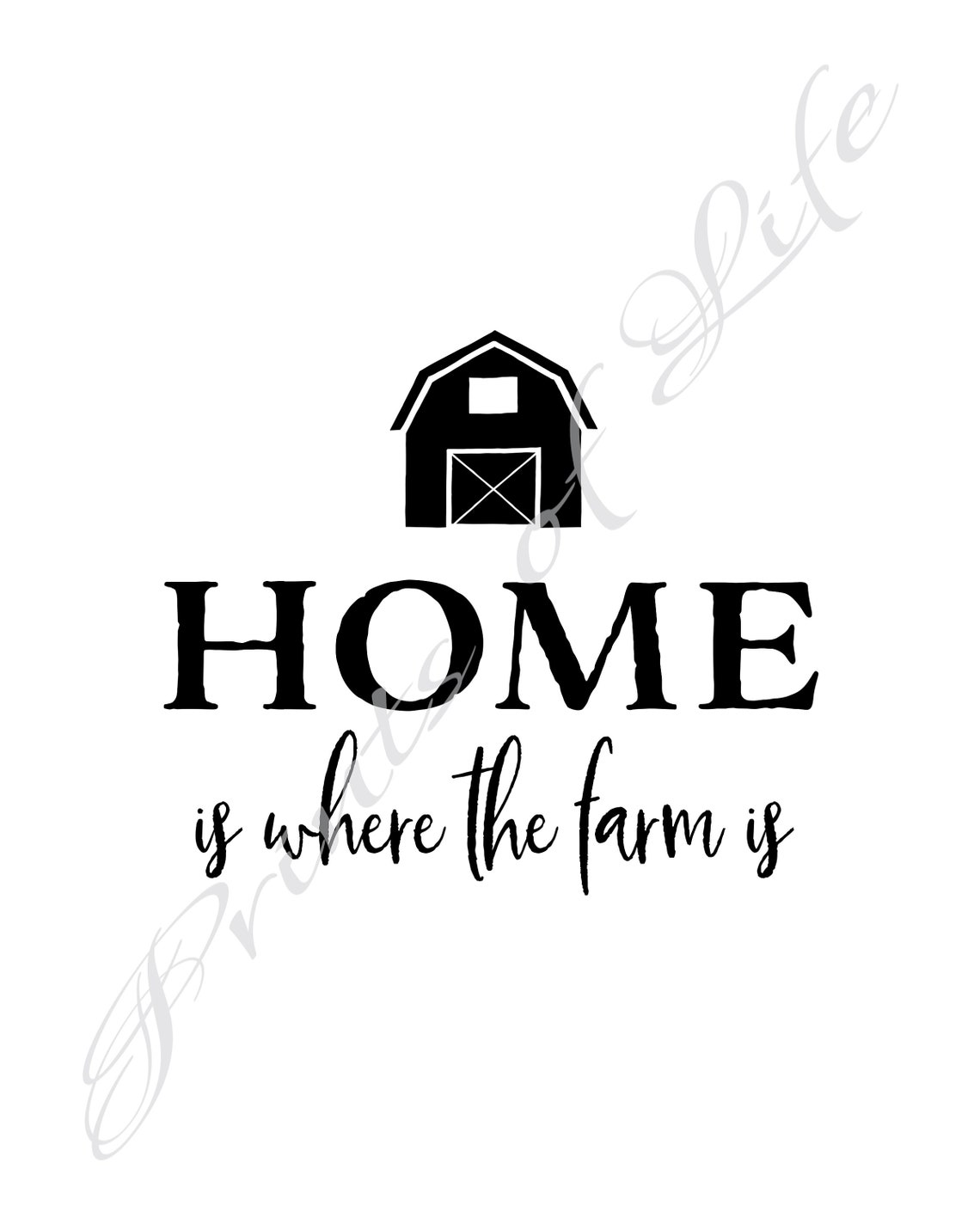 Farmhouse decor. Home is where the farm is. Instant download | Etsy