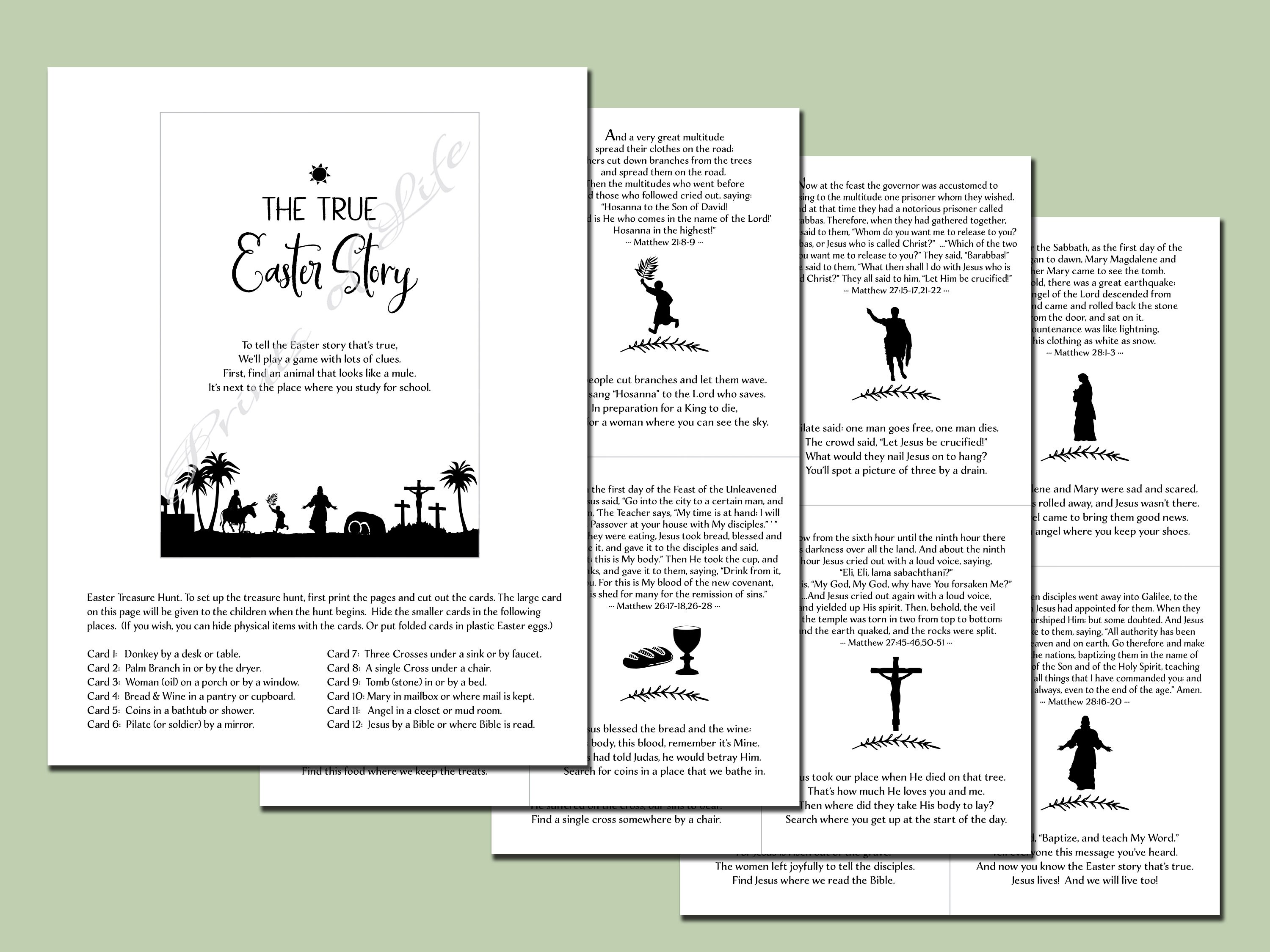 Easter Treasure Hunt. Easter Scavenger Hunt for Kids. Instant Download ...