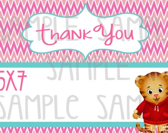 Daniel Tiger Thank You Card - Etsy