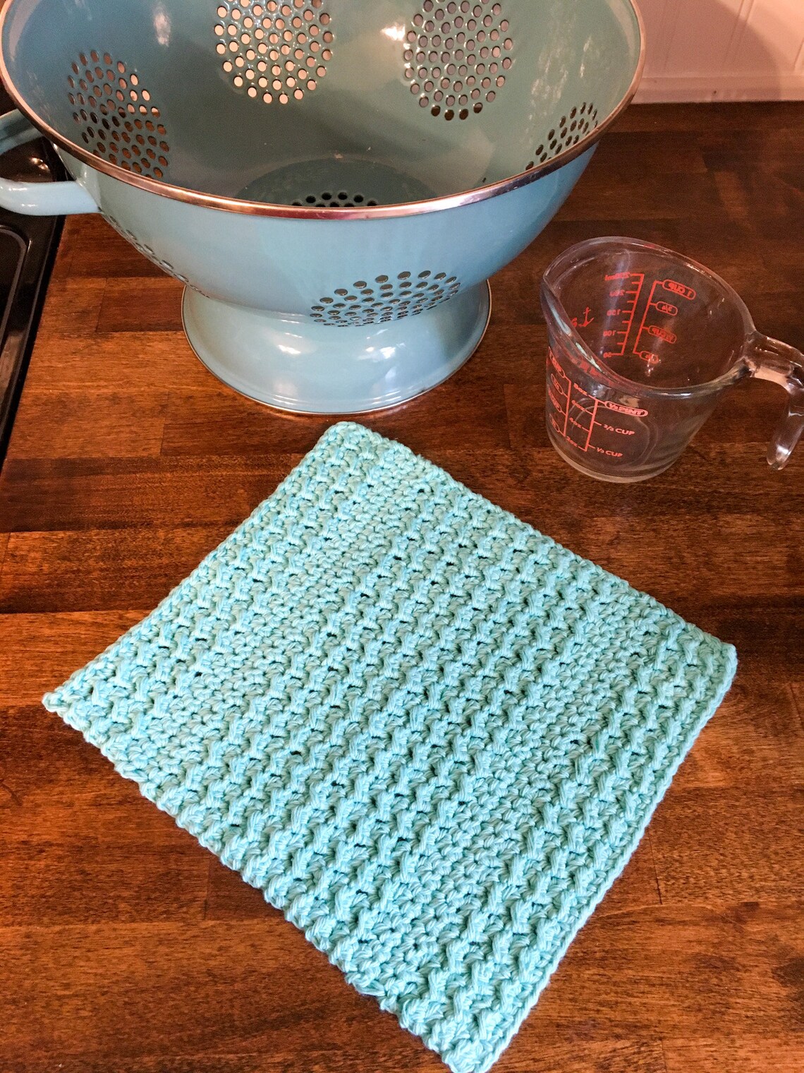 Even Moss Stitch Dishcloth (made to Order) - Etsy