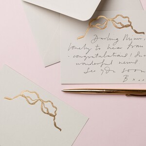 Luxury Writing Paper / Luxury Bow Wedding Set / Thank You Notes / Gold ...