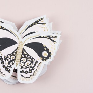 Illustrated Gold Foil Butterfly Greeting Card - Etsy
