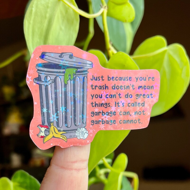 Trash Can Sticker - Etsy