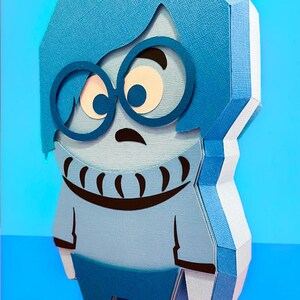 Sadness Inside Out 3D Layered Papercraft Box SVG • Cricut Silhouette ...