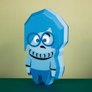 Sadness Inside Out 3D Layered Papercraft Box SVG • Cricut Silhouette ...
