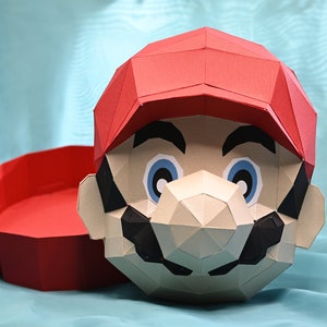 Papercraft Mario Bros Box, Low Poly 3d Box, Papercraft Template Gift ...
