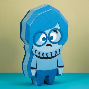 Sadness Inside Out 3D Layered Papercraft Box SVG • Cricut Silhouette ...