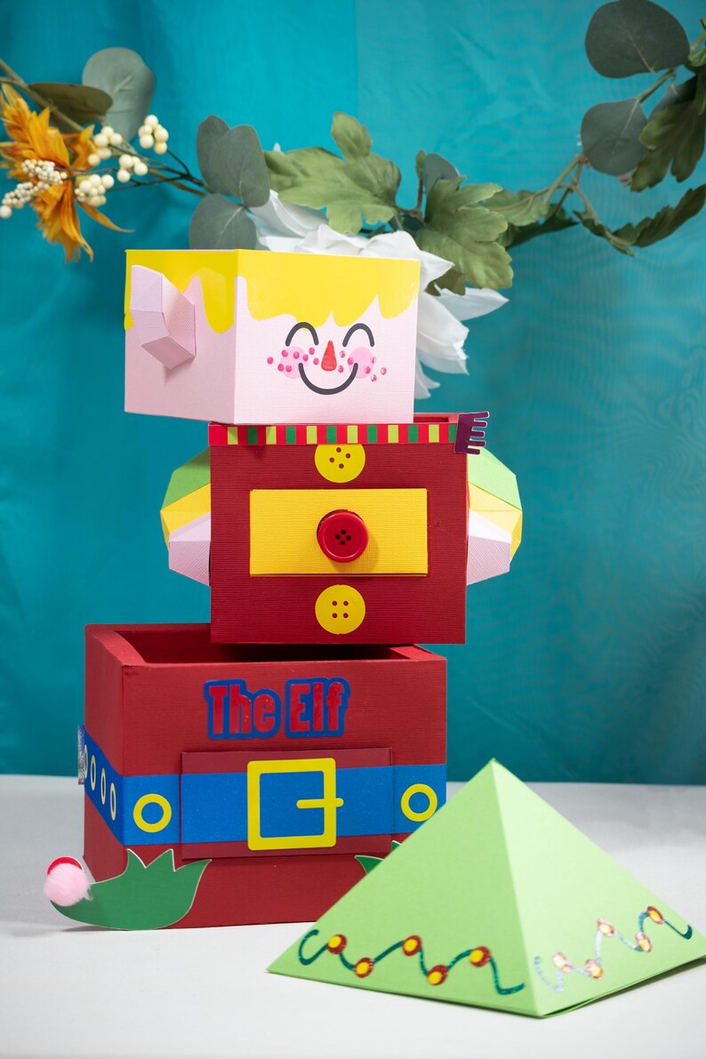 3D Elf Box SVG: Cardstock Cricut Files - Etsy UK