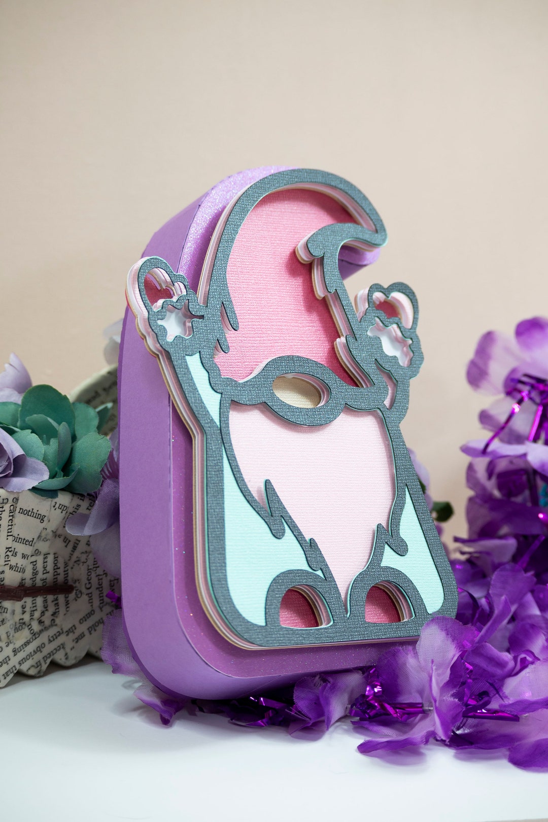 3D Gnome Box SVG • Papercraft Gift Box Template • DIY Paper Box for ...