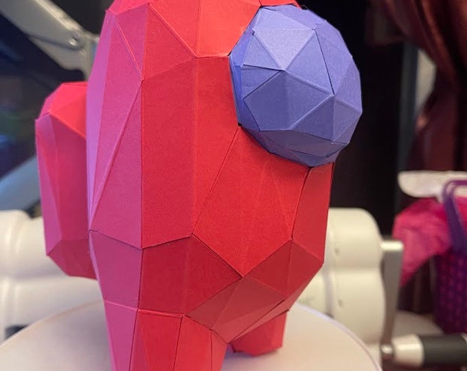 Low Poly Among Us Pepakura PDF Paper Craft 3D Template Origami ...