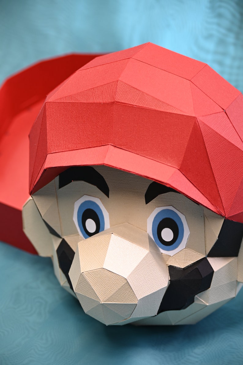 Papercraft Mario Bros Box Low Poly 3d Box Papercraft - Etsy