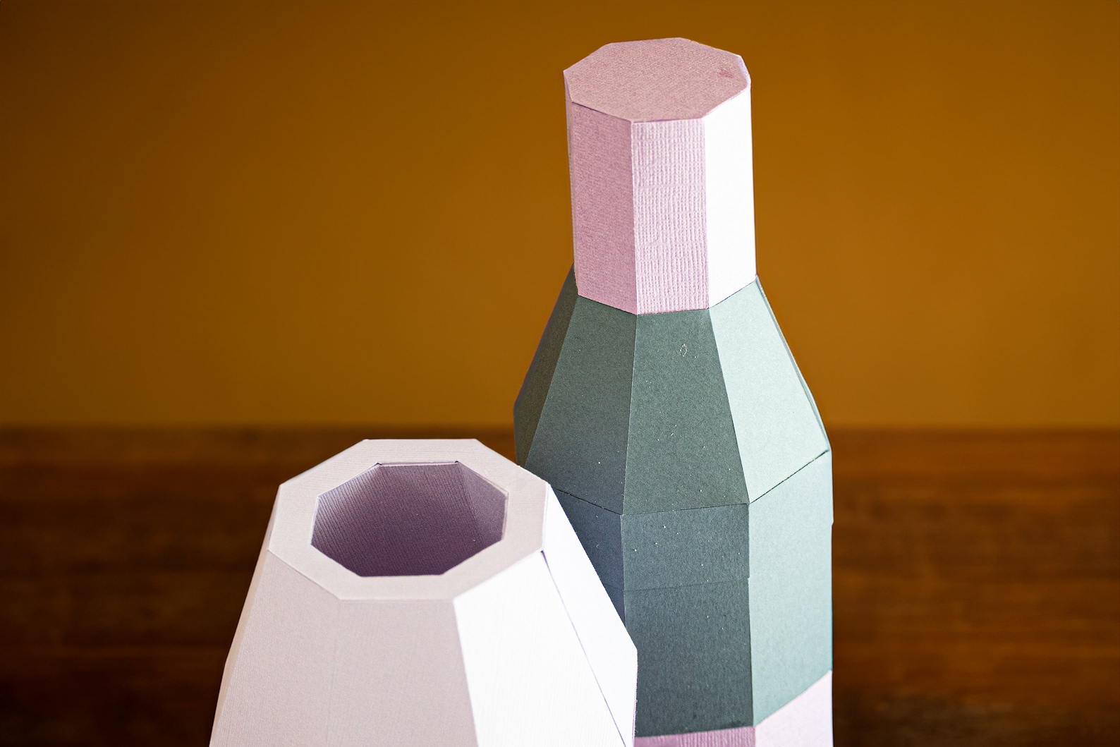 Wine Bottle & Glass 3D Papercraft Template: DIY Low-poly Sculpture (SVG ...