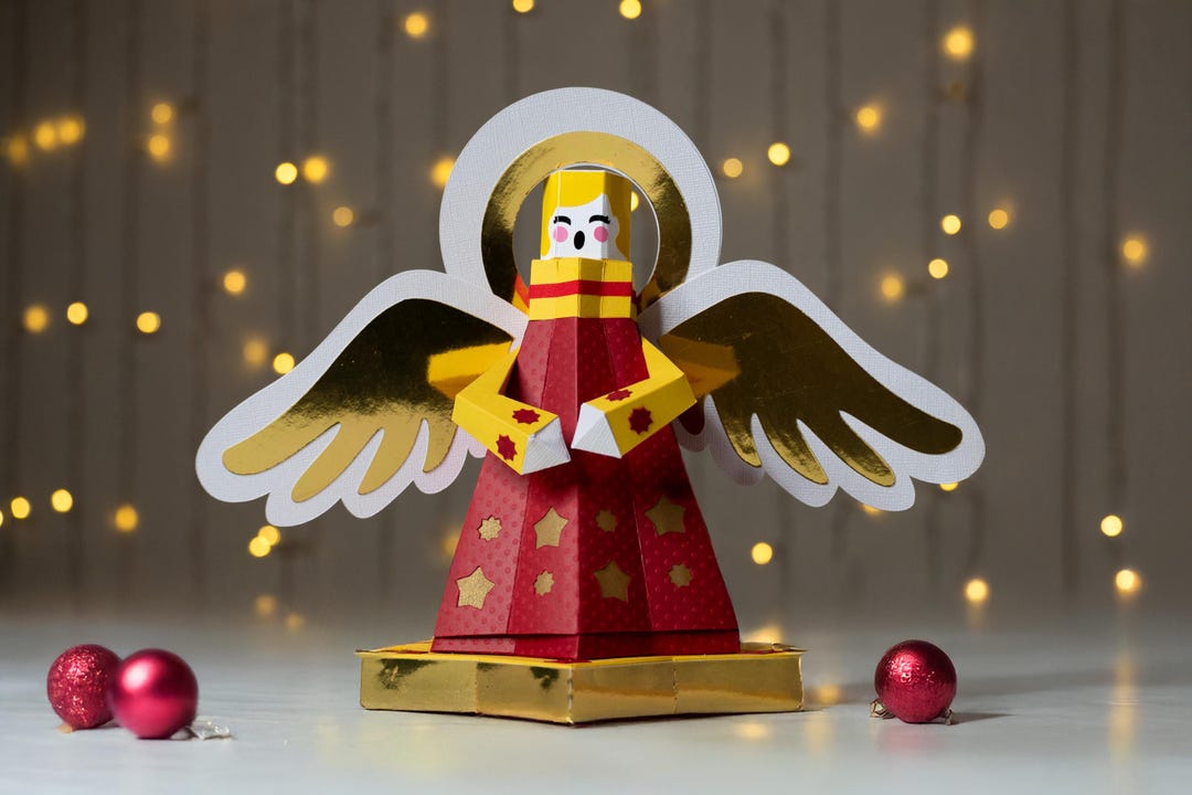 Papercraft Angel Wishes Luminary, Svg Cricut, Silhouette, 3d Digital ...