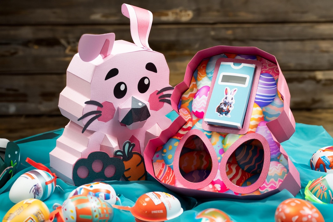 3d Bunny Lowpoly Box Svg 3d Bunny Box Svg Cardstock Svg Files for ...