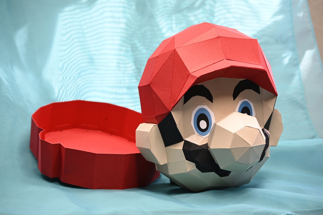 Papercraft Mario Bros Box, Low Poly 3d Box, Papercraft Template Gift ...
