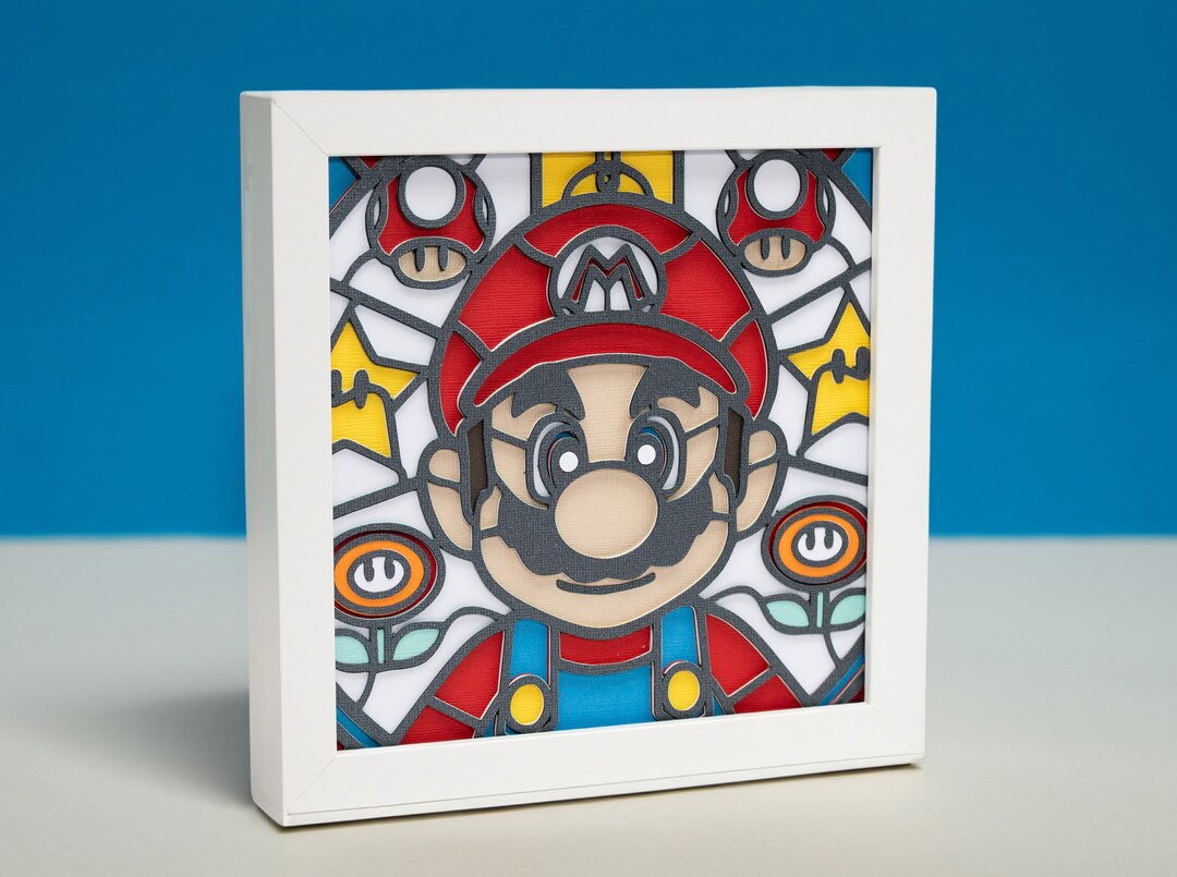 3d Mario Shadow Box Svg 3d Mario Shadow Box Svg Cardstock Svg Files for ...