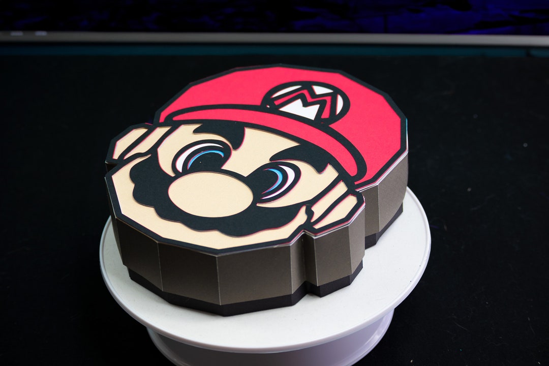 Box Gamer Low Poly Papercraft Template Gift Box SVG, Papercraft Mario ...