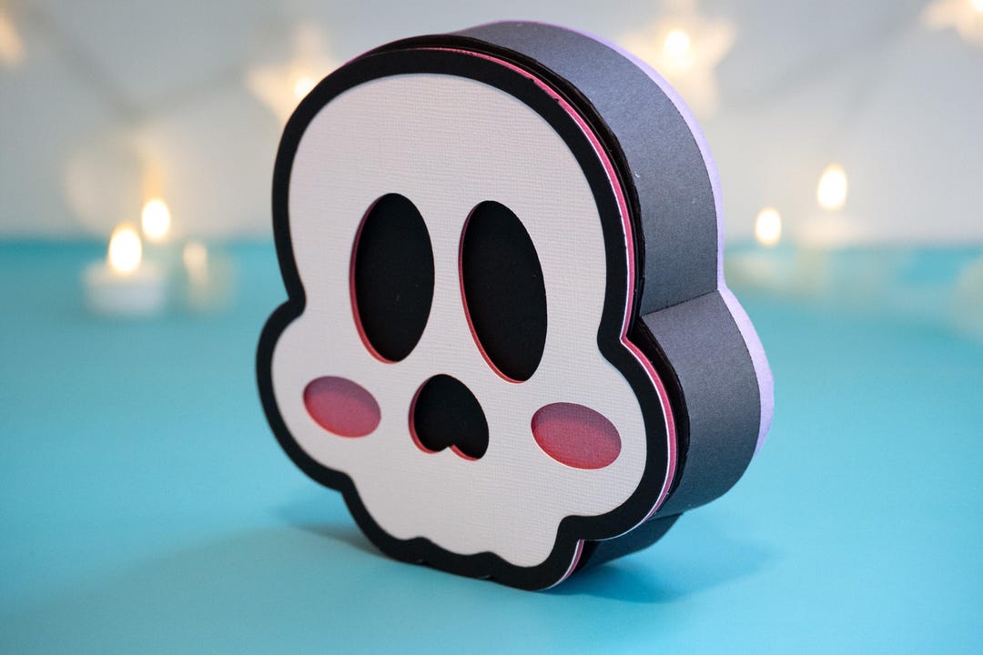 3D Skull Halloween Favor Box: Papercraft Template (digital File) - Etsy