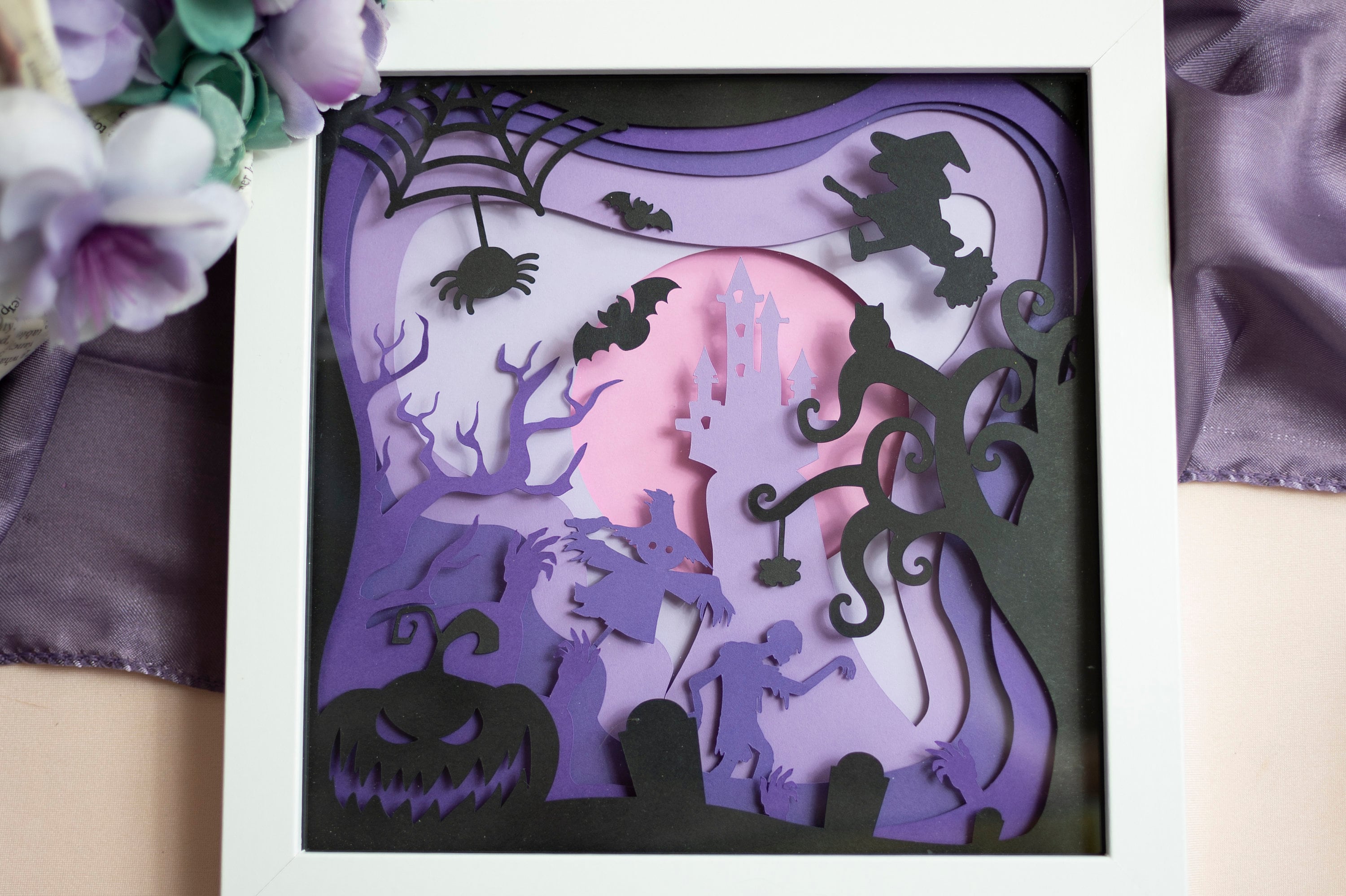 3d Halloween Shadow Box Svg 3d Halloween Shadow Cardstock Svg Files for ...