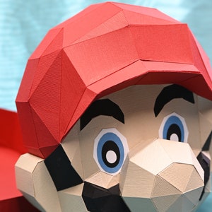Papercraft Mario Bros Box, Low Poly 3d Box, Papercraft Template Gift ...