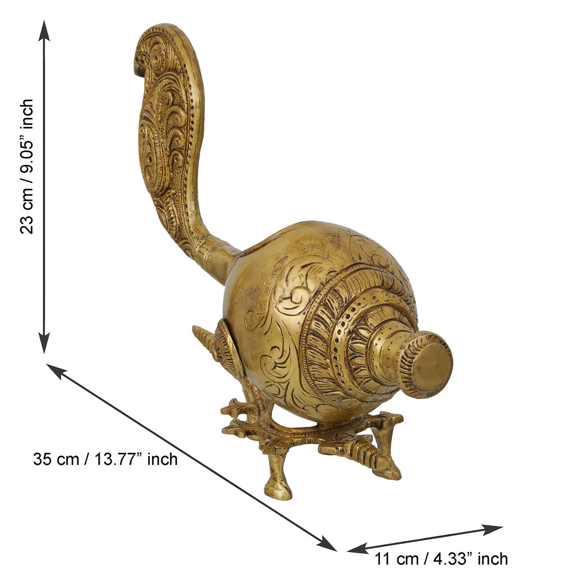 Brass Shank/conch/shell for Wall Hanging & Table Showpiece, Statue ...