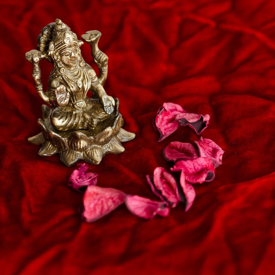 Brass Lakshmi Statue Brass Laxmi Idol For Home Temple Hindu Goddess
