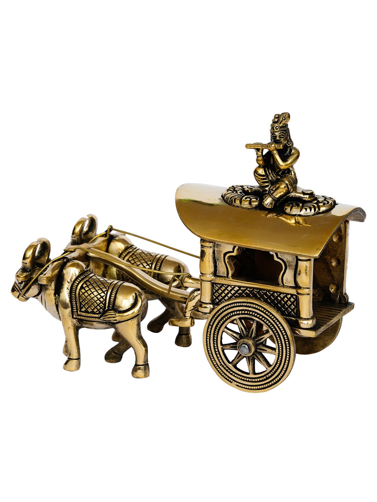 Brass Lord Krishna Vintage Bullock Cart Showpiece Home Decor - Etsy